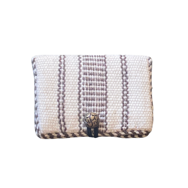 Laklema B&W Handwoven Wool Wallet - Pure Land Farms